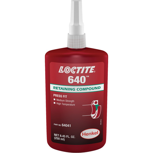 Loctite Loctite® 640 Retaining Compound, 250 ml, Bottle, Green AF310 ...