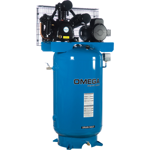 Omega Compressors Industrial Series Air Compressors - Horizontal ...