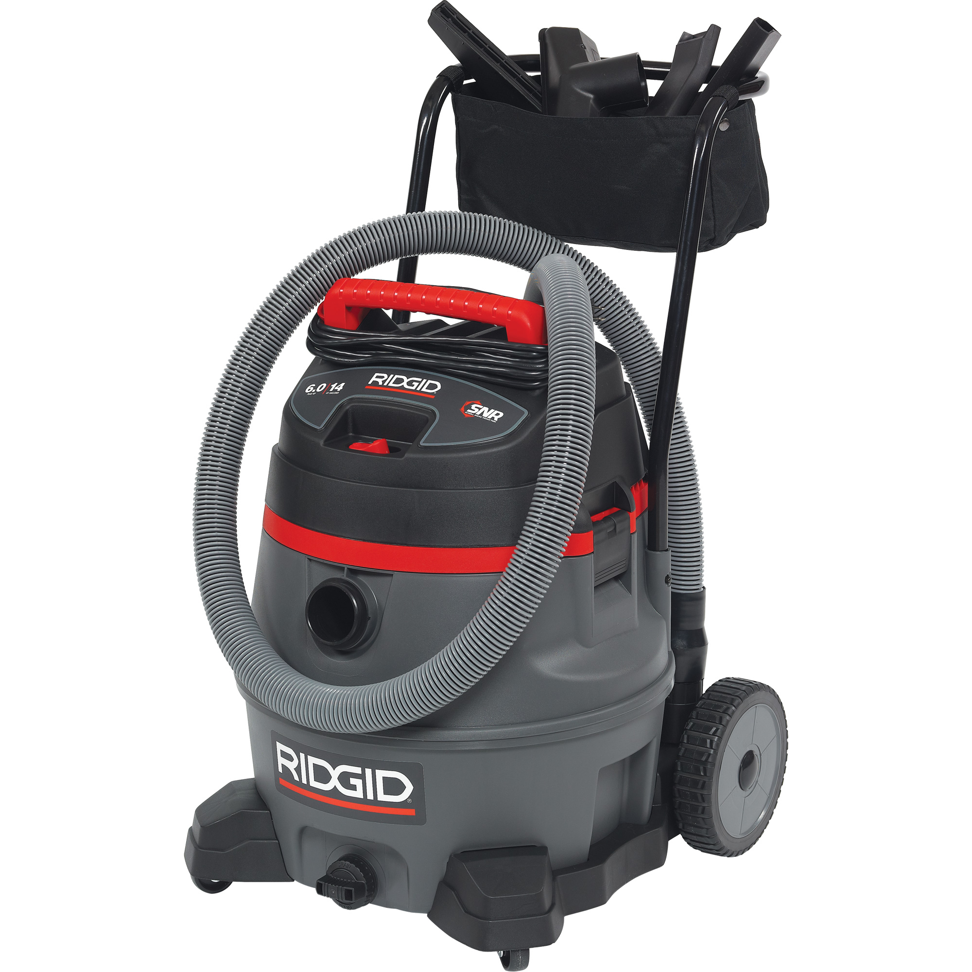 Ridgid NXT Industrial Vacuum with Cart, Wet-Dry, 6 HP, 14 US Gal. (53 ...